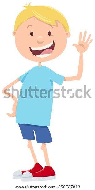 Cartoon Vector Illustration Boy Character Elementary Stock Vector ...