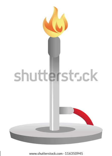 Cartoon Vector Illustration Bunsen Burner Stock Vector (Royalty Free ...