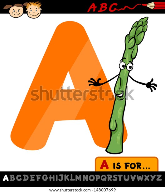 Cartoon Vector Illustration Capital Letter Alphabet Stock Vector ...