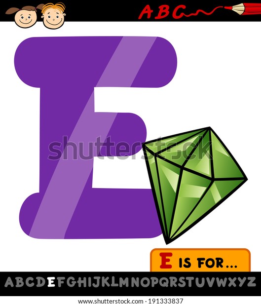 Cartoon Vector Illustration Capital Letter E Stock Vector (Royalty Free ...