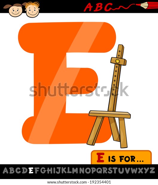Cartoon Vector Illustration Capital Letter E Stock Vector (Royalty Free ...
