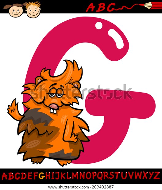 Cartoon Vector Illustration Capital Letter G Stock Vector (Royalty Free ...