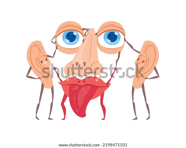 Cartoon Vector Illustration Characters Human Body Stock Vector (Royalty ...