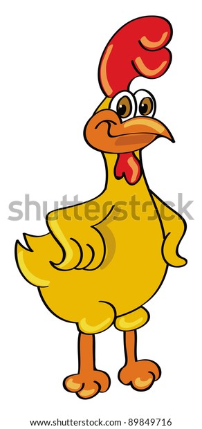 Cartoon Vector Illustration Chicken Standing Stock Vector (Royalty Free ...