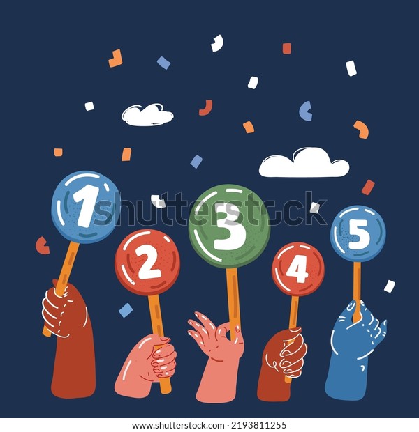 Cartoon Vector Illustration Collection Hands Holding Stock Vector ...