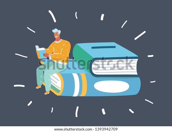 Cartoon Vector Illustration Concentrated Young Man Stock Vector ...