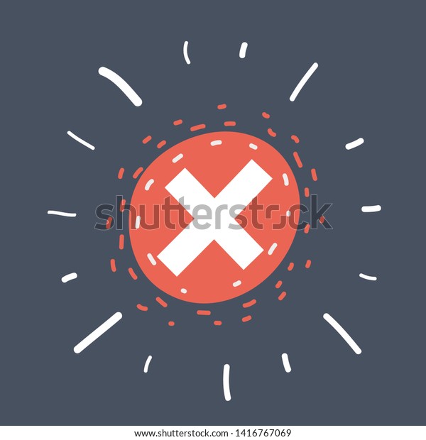 Cartoon Vector Illustration Delete Icon No Stock Vector (Royalty Free ...