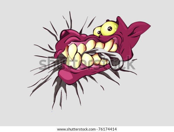 cartoon vector illustration of dog bites