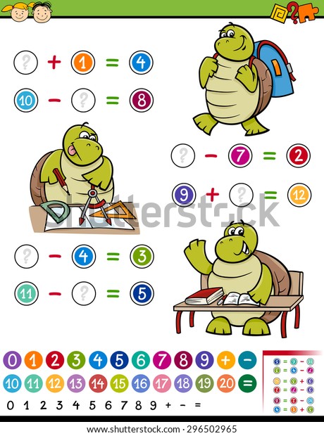 Cartoon Vector Illustration Education Mathematical Algebra Stock Vector ...