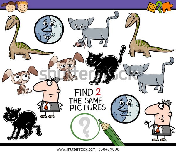 Cartoon Vector Illustration Find Same Picture 库存矢量图（免版税）358479008 ...