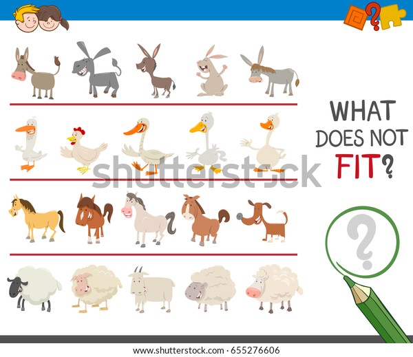 Cartoon Vector Illustration Finding Picture That Stock Vector (Royalty ...