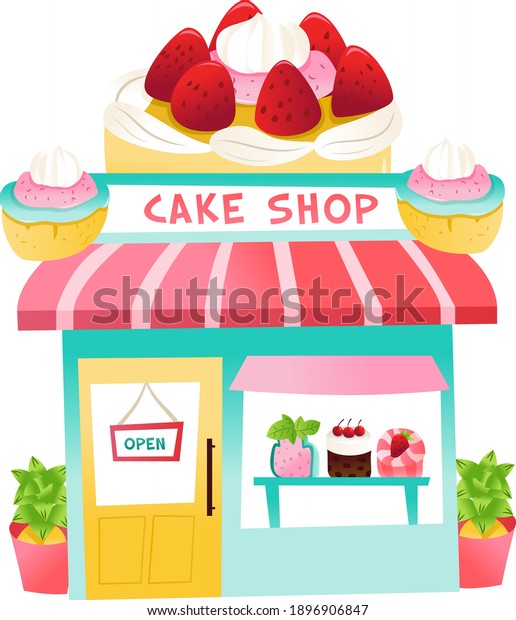 Cartoon Vector Illustration Fun Colorful Cake Stock Vector (Royalty ...