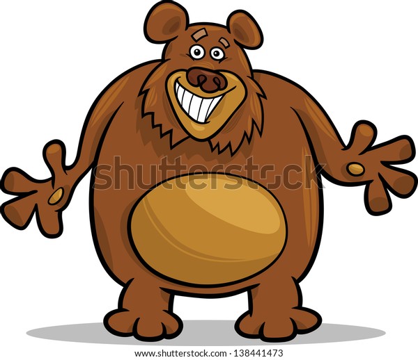 Cartoon Vector Illustration Funny Big Brown Stock Vector (Royalty Free ...