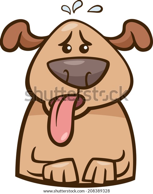 Cartoon Vector Illustration Funny Dog Breathing: Vector có sẵn (miễn ...