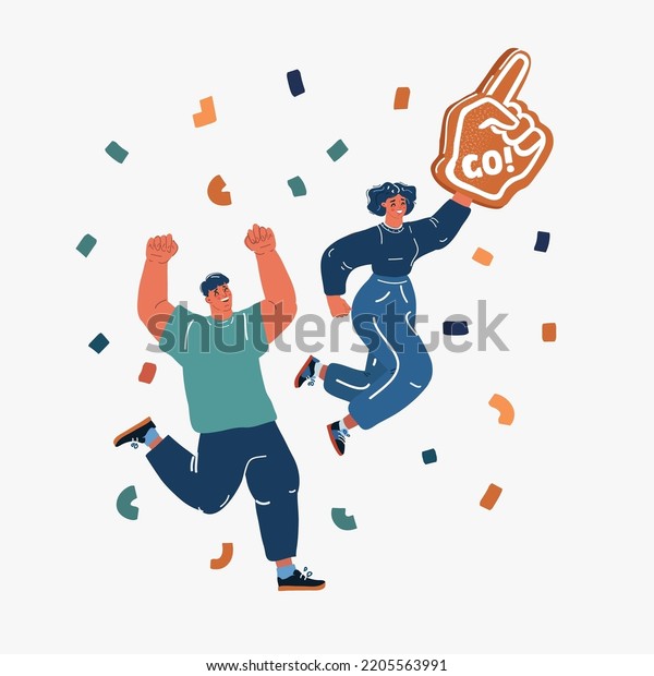 Cartoon Vector Illustration Funny People Crazy Stock Vector (Royalty ...