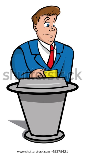 Cartoon Vector Illustration Game Show Host Stock Vector (Royalty Free ...