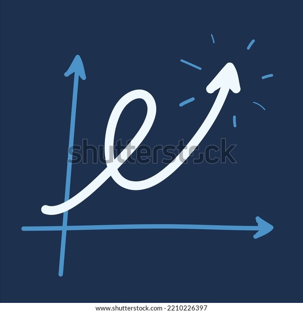 Cartoon Vector Illustration Growth Trend Chart Stock Vector (Royalty ...