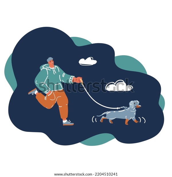 Cartoon Vector Illustration Guide Dogman Wolk Stock Vector (Royalty ...
