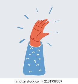 Cartoon Vector Illustration Hand Stock Vector (Royalty Free) 2181939839 ...