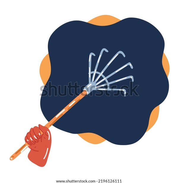 Cartoon Vector Illustration Hands Rake Over Stock Vector (Royalty Free ...
