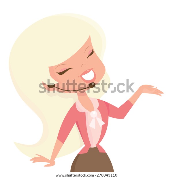 Cartoon Vector Illustration Happy Customer Service Stock Vector ...
