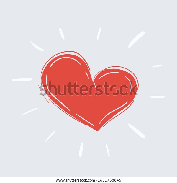 Cartoon Vector Illustration Heart Icon On Stock Vector (Royalty Free ...