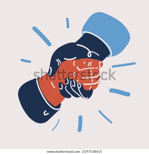 Cartoon Vector Illustration Helping Hands Stock Vector (Royalty Free ...
