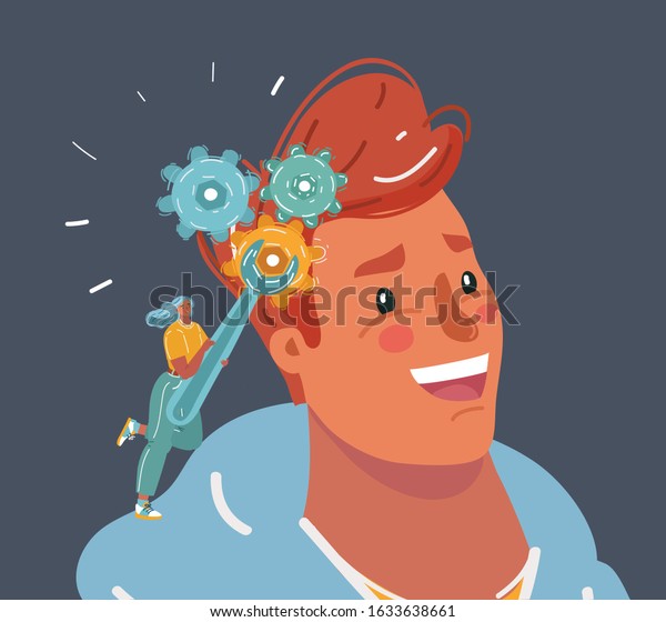 Cartoon Vector Illustration Human Male Head Stock Vector (Royalty Free ...