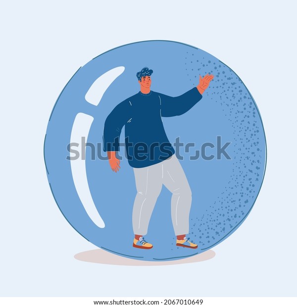 Cartoon Vector Illustration Inflatable Ball Man Stock Vector (Royalty ...