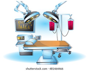 Cartoon Vector Illustration Interior Surgery Operation Stock Vector ...