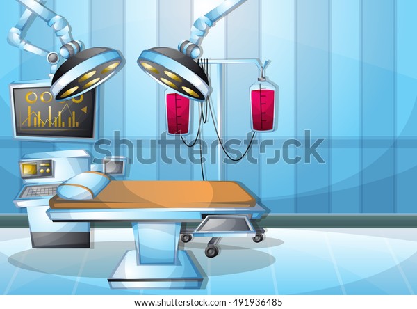 Cartoon Vector Illustration Interior Surgery Operation Stock Vector ...