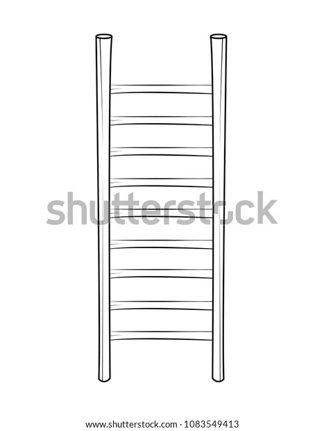 Cartoon Vector Illustration Ladder Outline 库存矢量图（免版税）1083549413 ...
