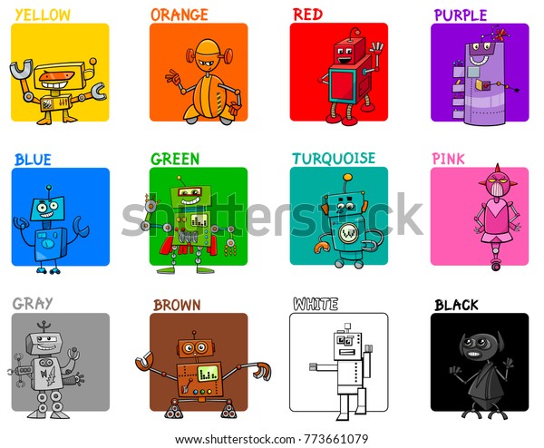Cartoon Vector Illustration Main Colors Fantasy Stock Vector (Royalty ...