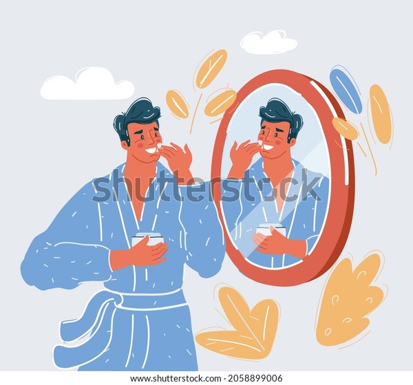 Cartoon Vector Illustration Man Take Care Stock Vector (Royalty Free ...
