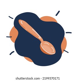 Cartoon Vector Illustration Metal Spoon Teaspoon Stock Vector (Royalty ...