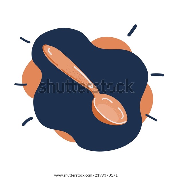 Cartoon Vector Illustration Metal Spoon Teaspoon Stock Vector (Royalty ...