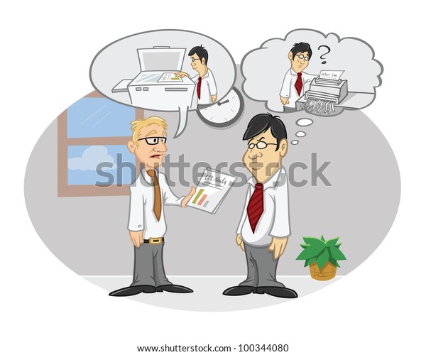 Cartoon Vector Illustration Miscommunication Stock Vector (Royalty Free ...