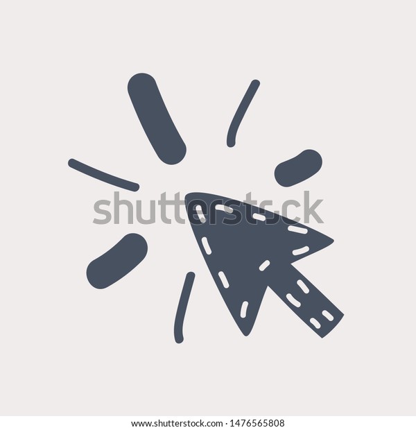Cartoon Vector Illustration Mouse Arrow Cursor Stock Vector (Royalty ...