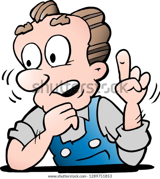 Cartoon Vector Illustration Older Senior Worker Stock Vector (Royalty ...