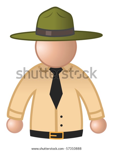 Cartoon Vector Illustration Park Ranger Stock Vector (Royalty Free ...