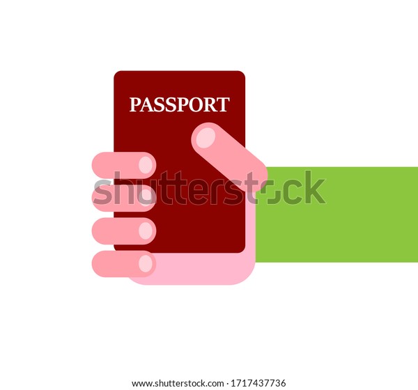 Cartoon Vector Illustration Passport Hand Stock Vector (Royalty Free ...