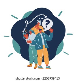 Cartoon Vector Illustration People Ask Each Stock Vector (Royalty Free ...