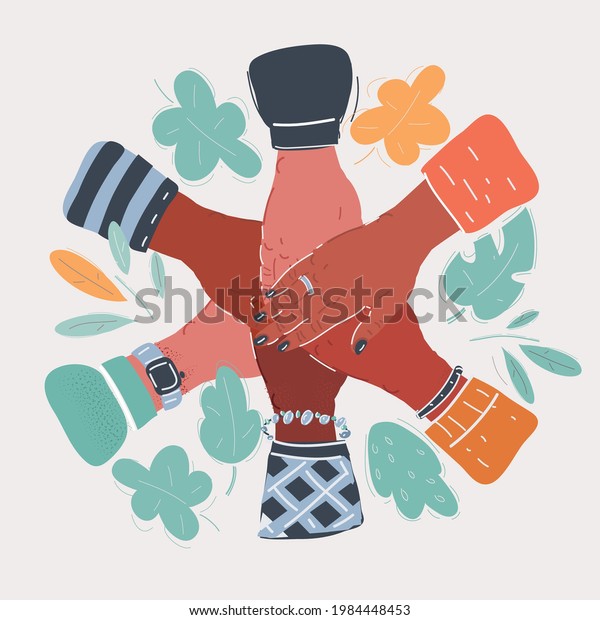 Cartoon Vector Illustration People Hands Get Stock Vector (Royalty Free ...