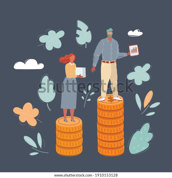 Cartoon Vector Illustration People Standing On Stock Vector (Royalty ...