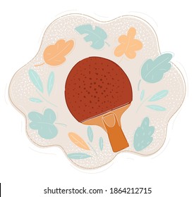 Cartoon Vector Illustration Red Pingpong Rackets Stock Vector (Royalty ...