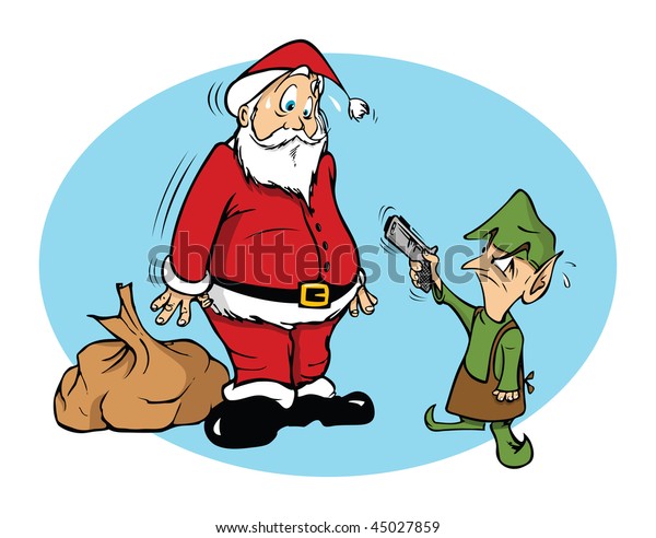 Cartoon Vector Illustration Santa Claus Elf Stock Vector (Royalty Free ...