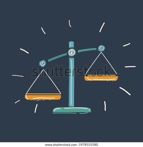 Cartoon Vector Illustration Scales On Dark Stock Vector (Royalty Free ...