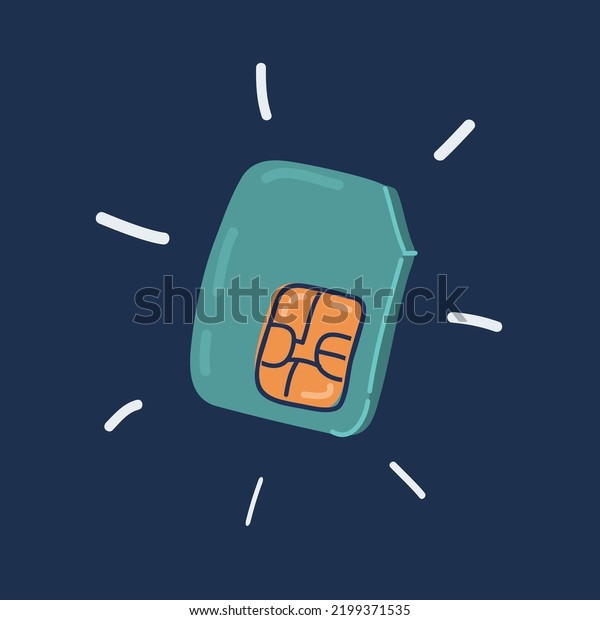 Cartoon Vector Illustration Sim Cart Over Stock Vector (Royalty Free ...