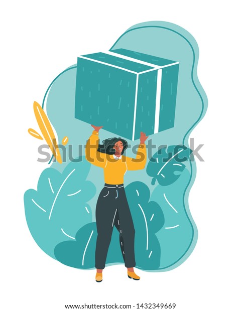 Cartoon Vector Illustration Small People Standing Stock Vector (Royalty ...