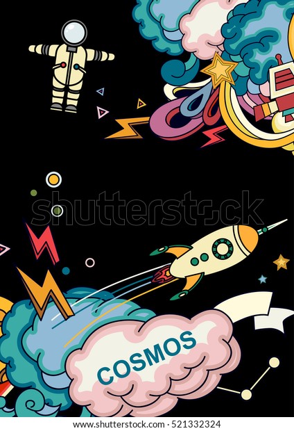 Cartoon Vector Illustration Space Moon Planet Stock Vector (Royalty ...